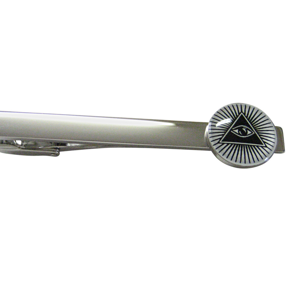 All Seeing Eye Pyramid Square Tie Clip - Gem